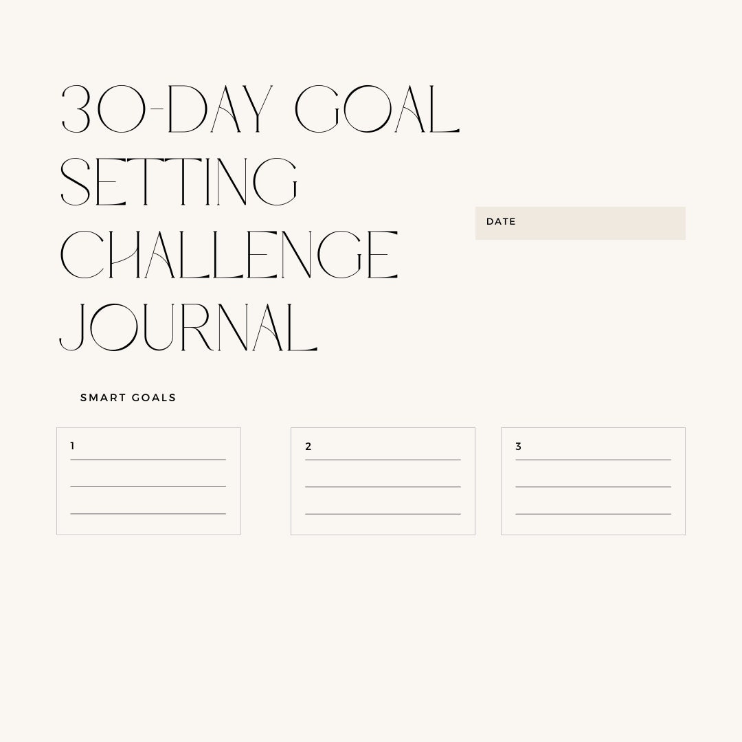 30-day Goal Setting Challenge Journal - Etsy