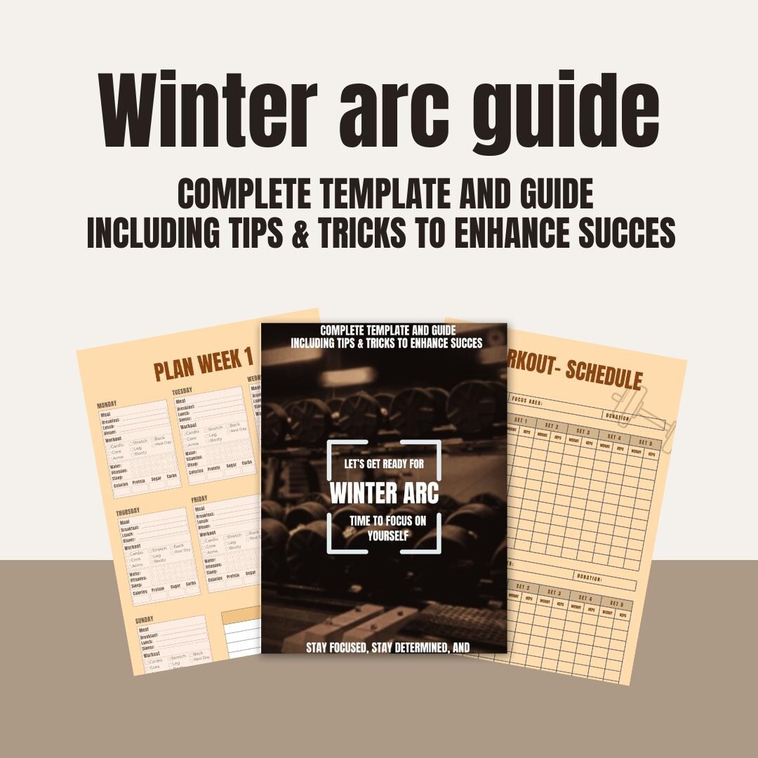 Winter Arc Tracker, Fitness Challenge Template - Etsy