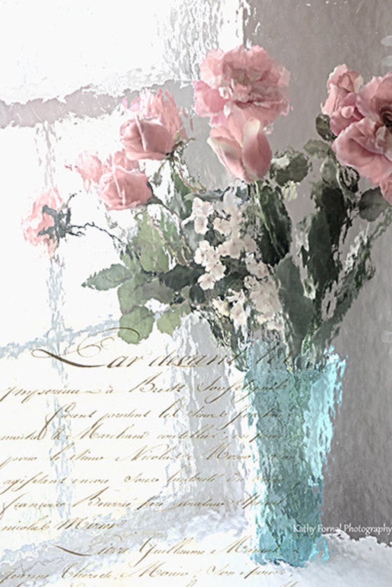 Flower Photography Impressionistic Roses Prints Shabby Chic - Etsy