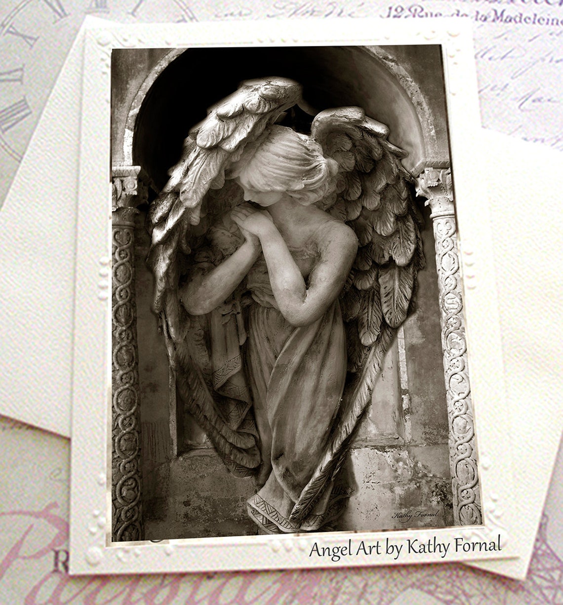 Angel Note Cards Angel Gifts Angel in Prayer Angel Prints - Etsy