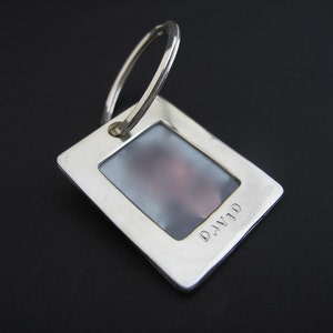 Photo Key Ring — Sterling Silver Picture Frame Key Chain - Etsy