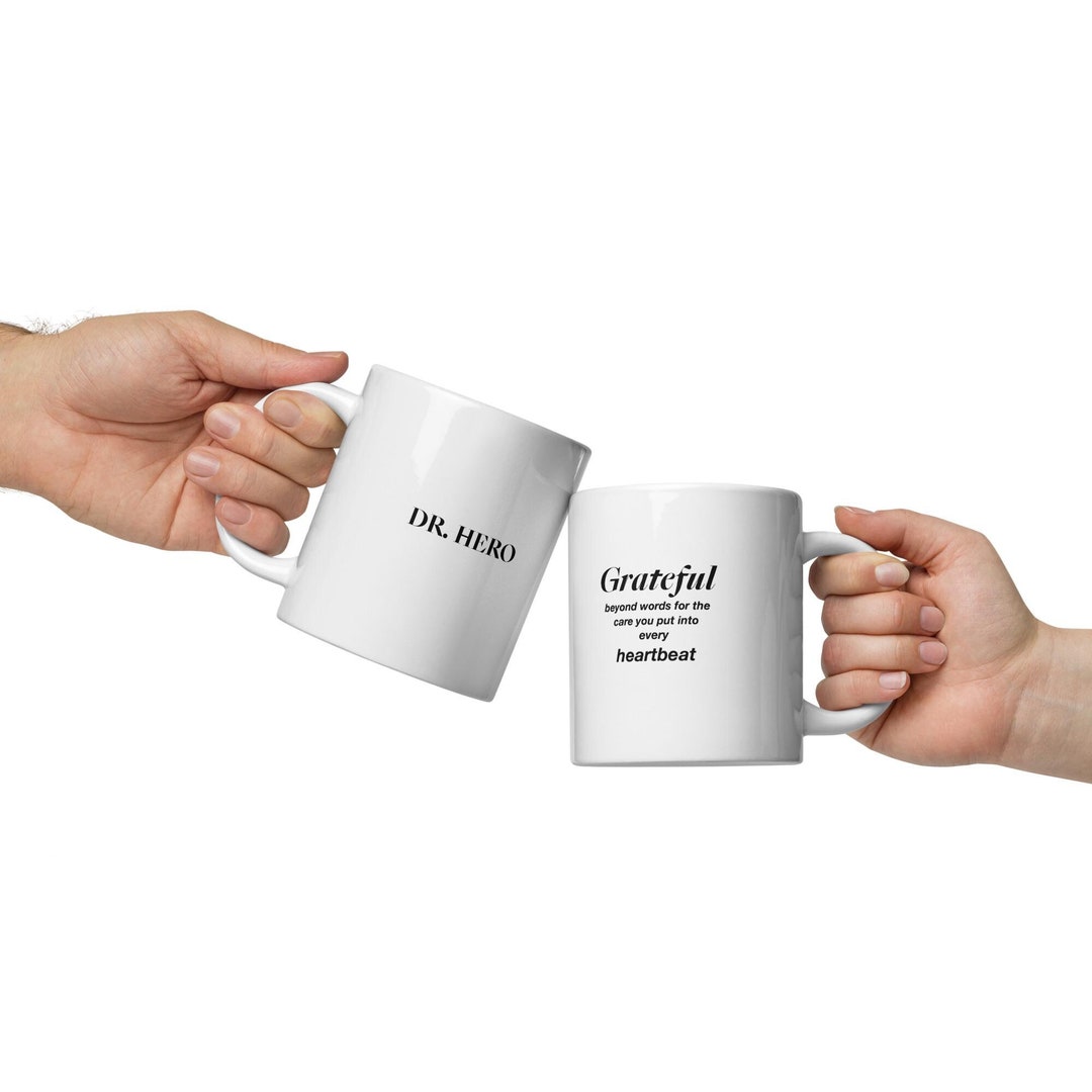 Custom GRATITUDE Heart Doctor Mug, Doctor Gift, Cardiologist, Medical ...