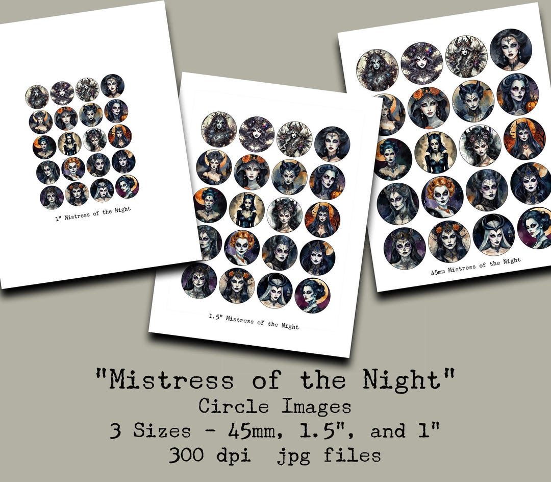 Halloween Vampire Circle Images: Mistress of the Night Pendants ...