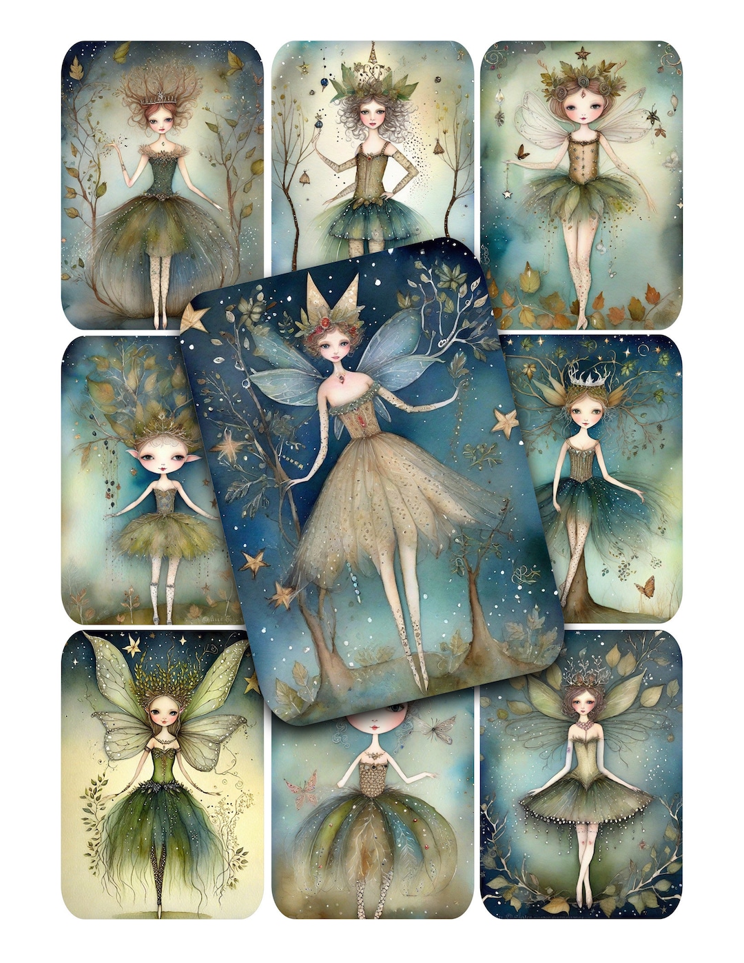 Woodland Fairies, Printable Paper, Junk Journals, Vintage, Grunge ...