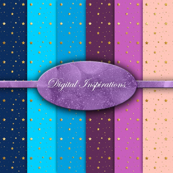 Metallic Stars - Etsy