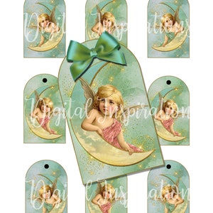 Printable Gift Tag / Angel Tag / Christmas Gift Tags / Cherub | Etsy
