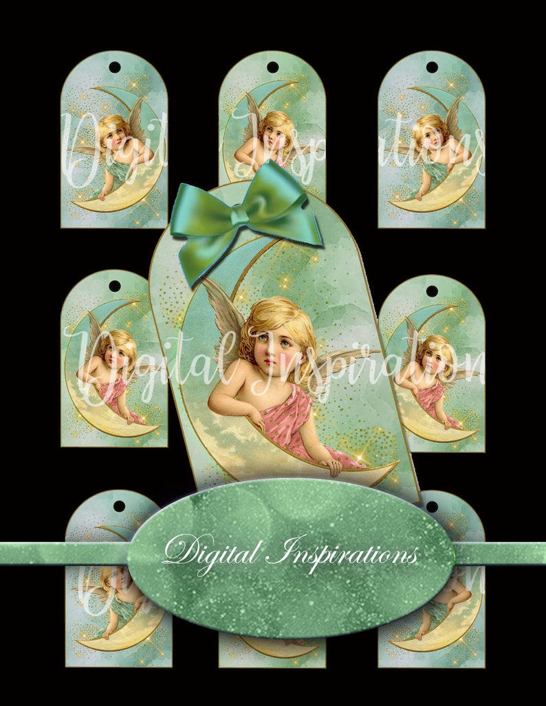 Printable Gift Tag / Angel Tag / Christmas Gift Tags / Cherub - Etsy