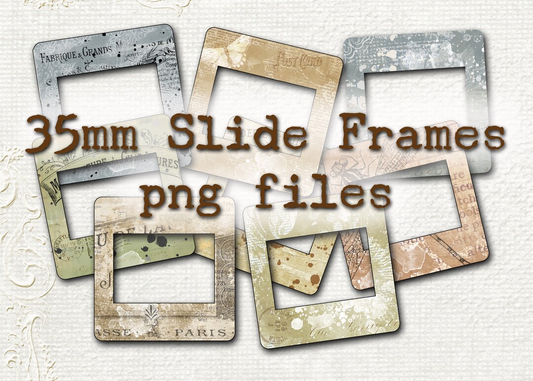 Rustic 35mm Slide Frames: Vintage Scrapbook PNG (digital Download) - Etsy