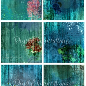 Digital Paper / Scrapbook Paper / 12x12 / Foral Paper / Shabby ...