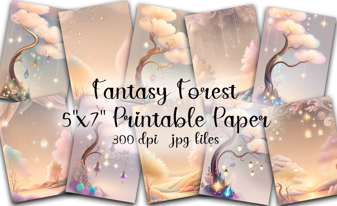 FANTASY FOREST Digital Journal Pages Printable Instant Download ...