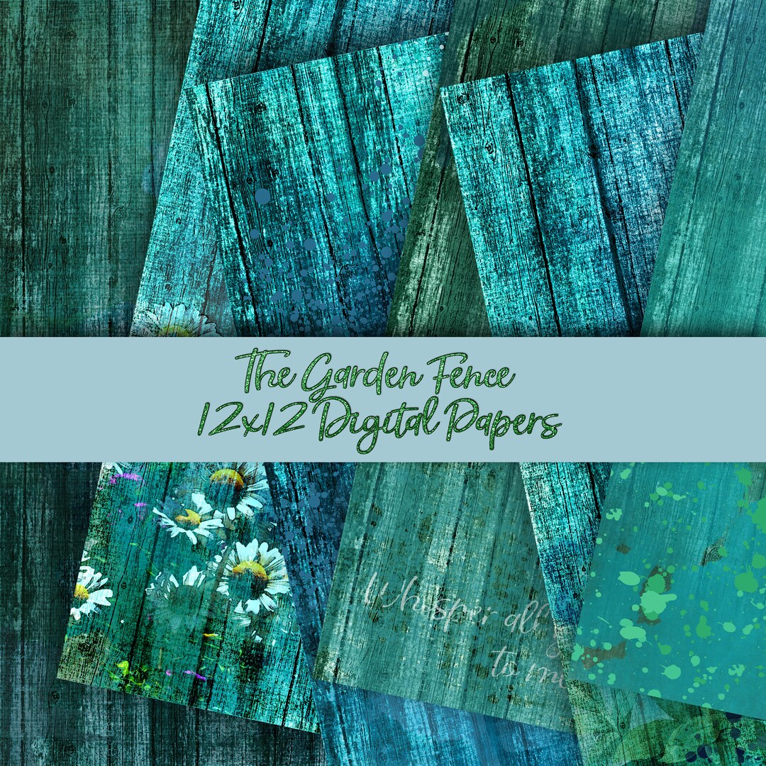 Digital Paper / Scrapbook Paper / 12x12 / Foral Paper / Shabby ...