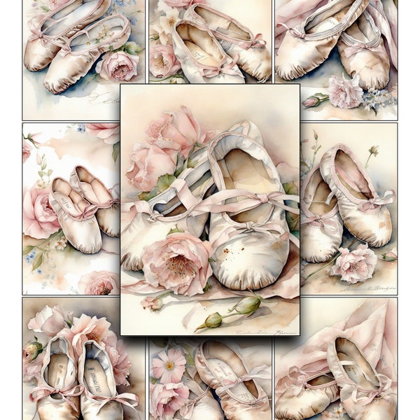 Ballet Slippers Art - Etsy