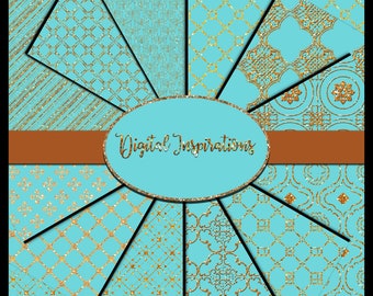 Moroccan Tiles Digital Paper Instant Downloads Printable 12x12 Digital ...