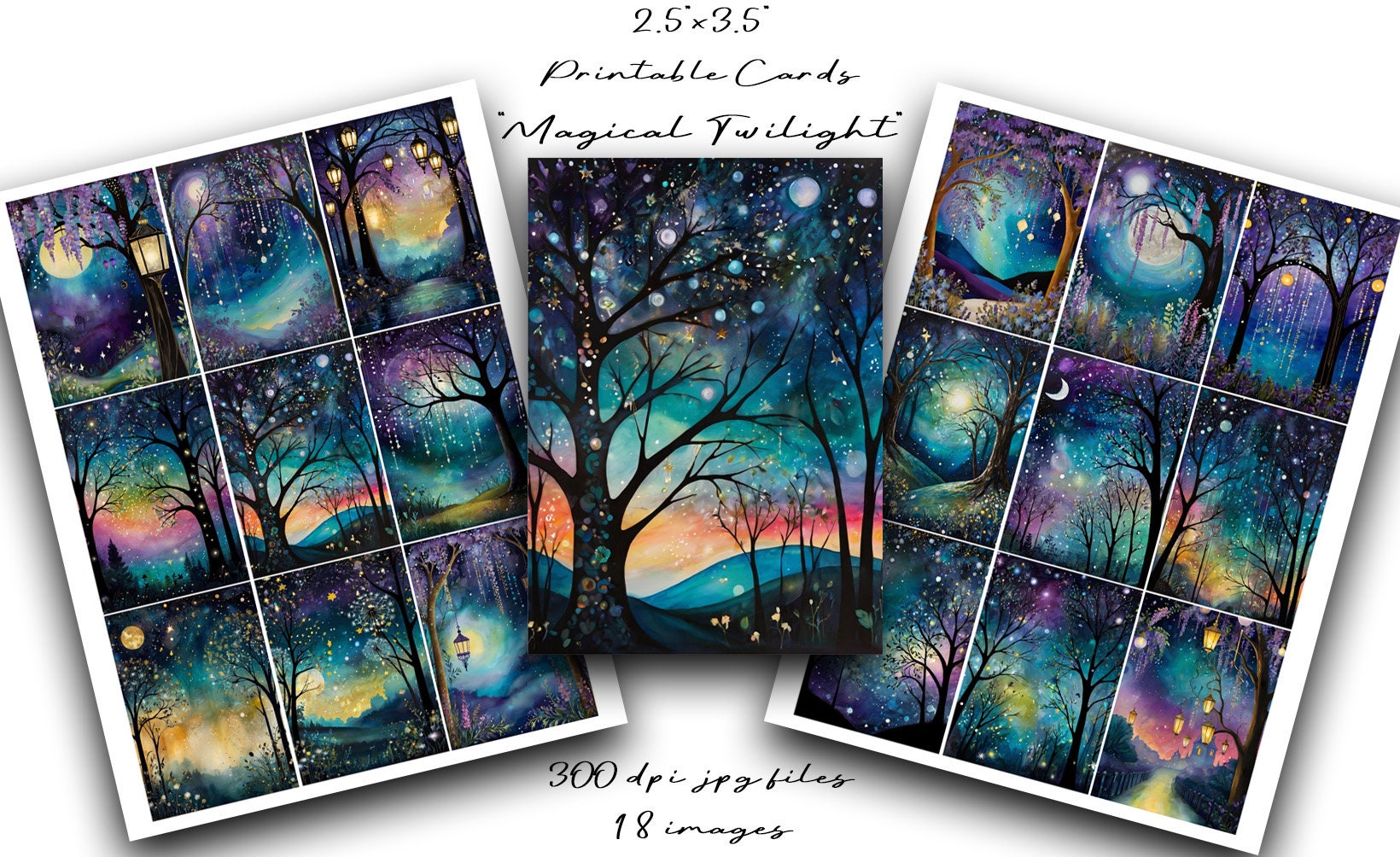 Magical Twilight Art Cards: Printable Junk Journal Embellishments ...