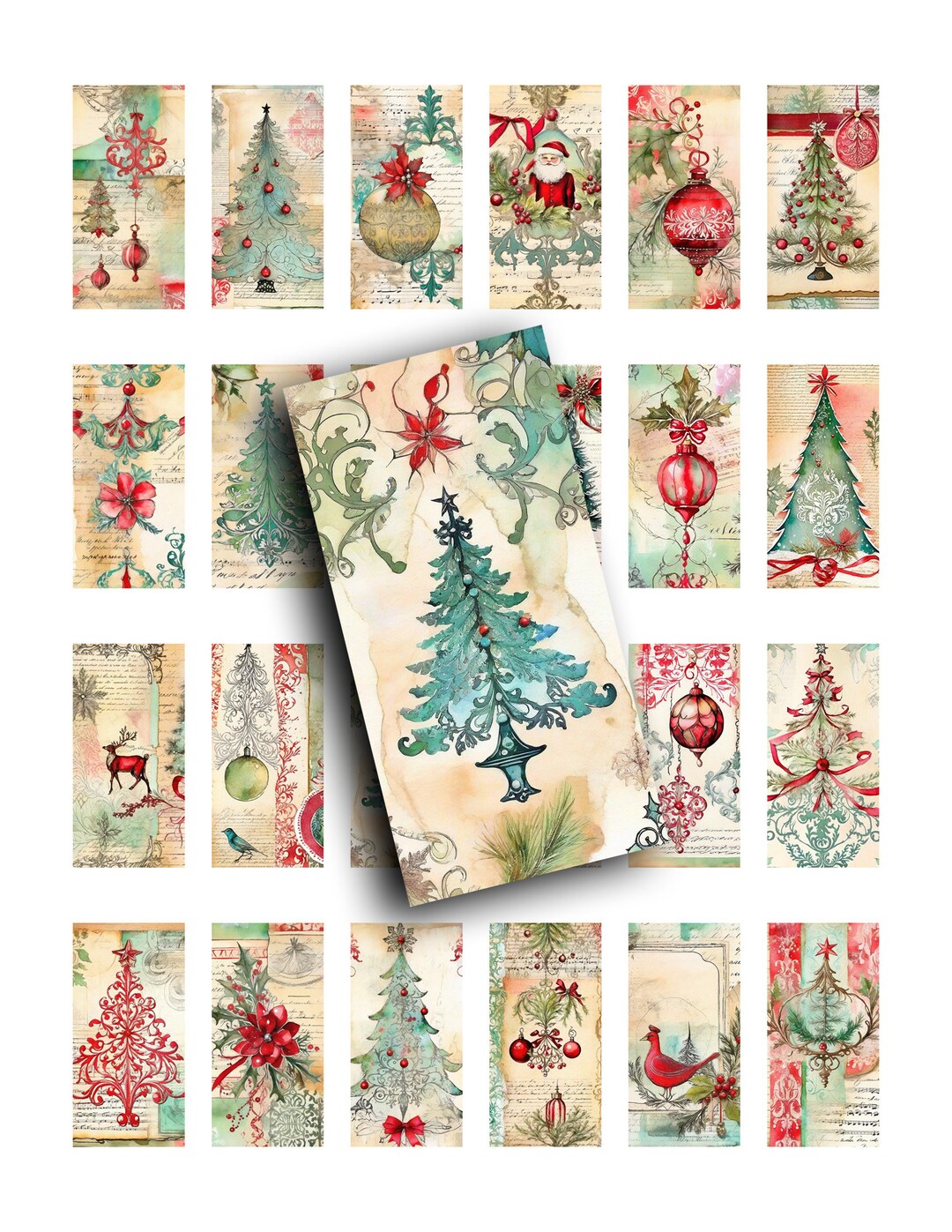 CHRISTMAS, Domino, 1x2, Holiday, Festive, Backgrounds, Clip Art ...