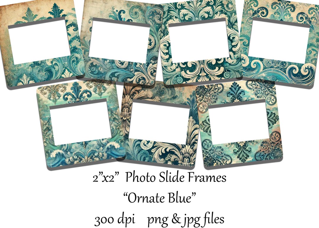 Digital 35mm Slide Style Rustic Distressed Frames Printable ...