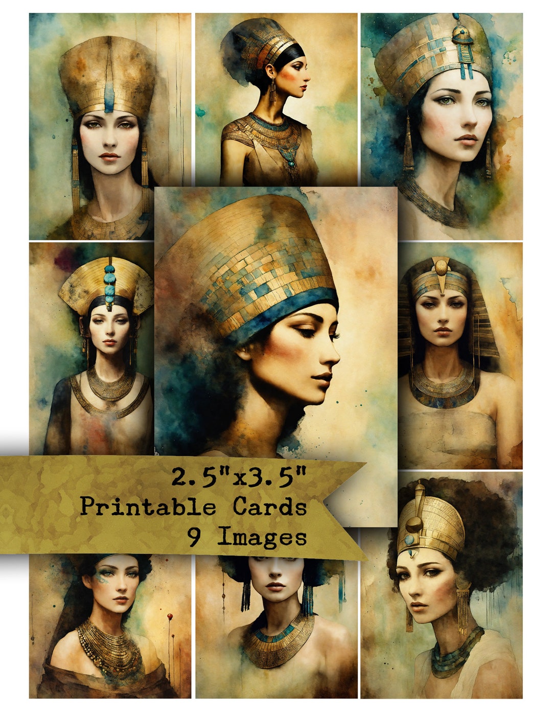 Egyptian Portrait Collage Sheet: Vintage Ephemera (digital Download) - Etsy