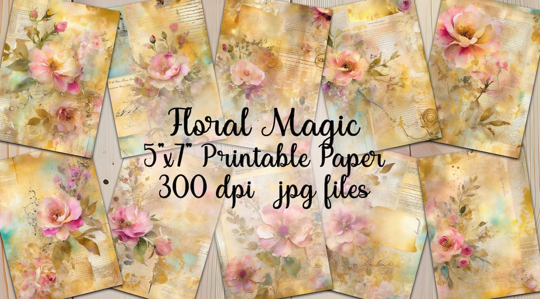 Junk Journal, Watercolor, Impressionist, Flowers, Scrapbooking ...