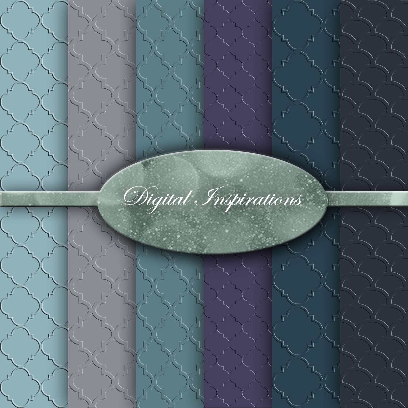 Embossed Moroccan Design Digital Paper Pack 12x12 Scrapbook - Etsy