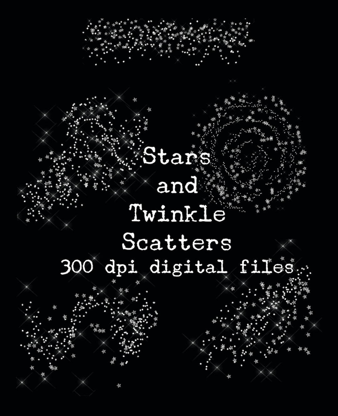 Stars and Twinkle Sparkles Overlays Sparkly Sparkle Png Embellishments Crystals Silver Clusters ...
