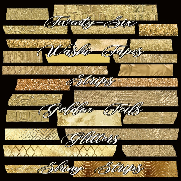 Golden Washi Tape - Etsy