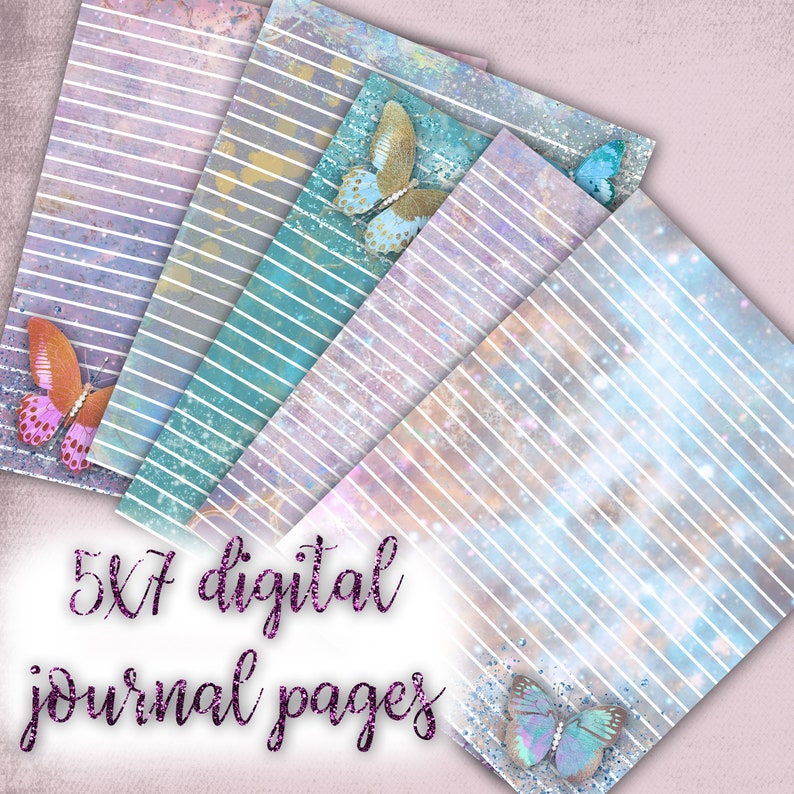 Butterflies Butterfly Digital Journal Pages Printable Instant - Etsy