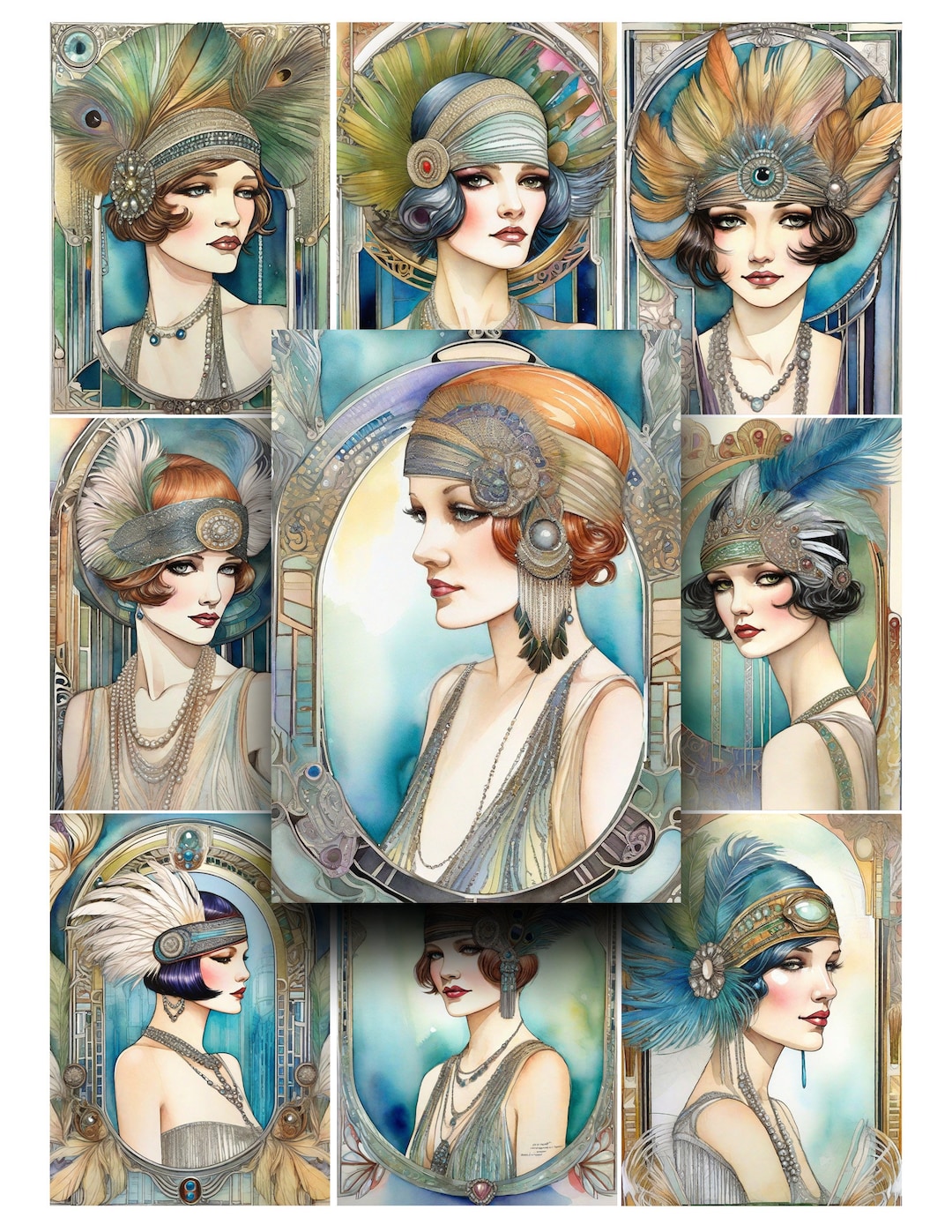 Digital Ephemera Flappers Art Deco 1920s Flapper Women - Etsy