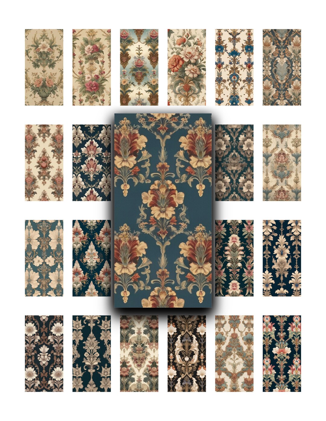 1x2, New Victorian Style, Backgrounds, Vintage, Clip Art, Domino ...