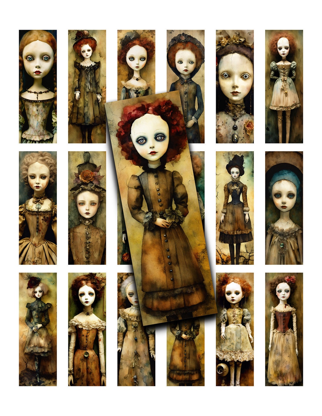 1x3, Halloween, Creepy Dolls, Microscope Slides, Pendants, Scary Dolls ...