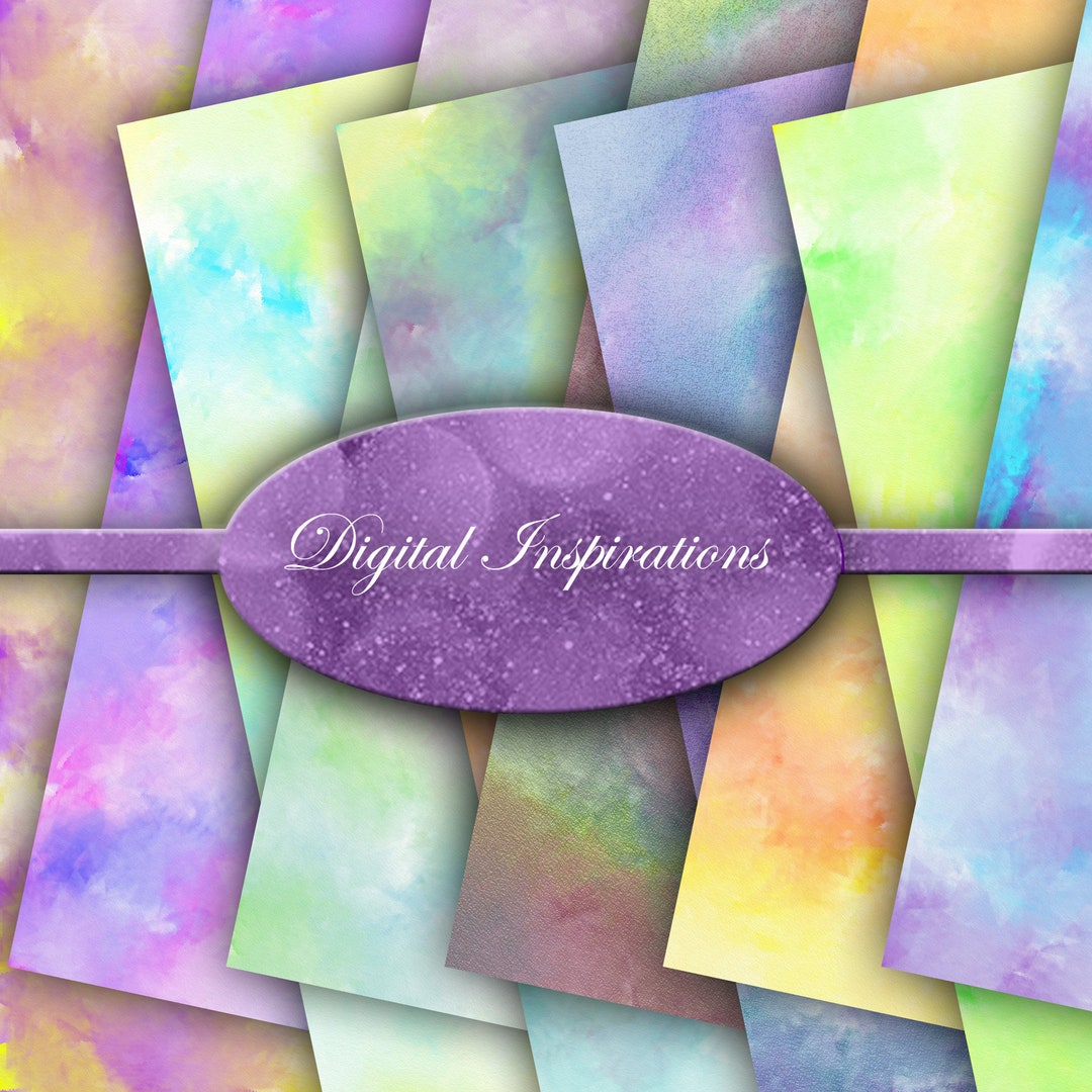 Soft Watercolor Backgrounds , Digital Download , Digital Paper Pack ...
