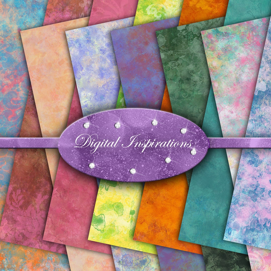 Watercolor Splatter Digital Paper: Colorful Grungy Backgrounds (12x12 ...