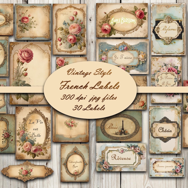 French Labels - Etsy