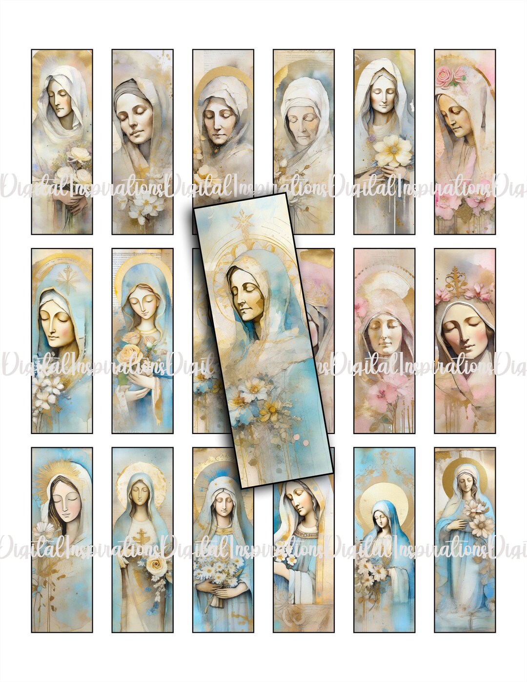 Holy Mother, Virgin Mary, Mary, Collage Sheet, Microscope, Printable ...