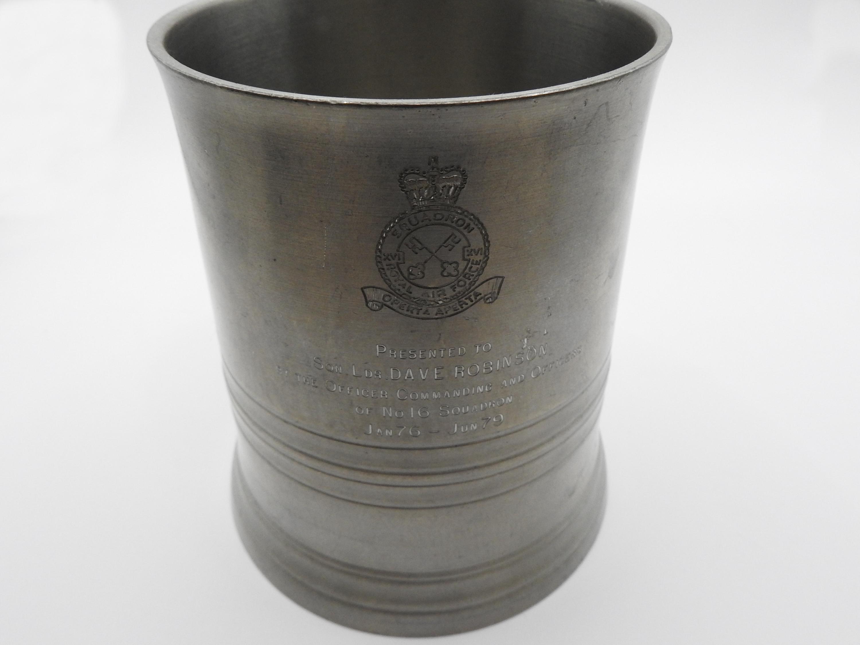 Vintage British Military Aviation Pewter Cup 1976-1979 Crown & Rose ...
