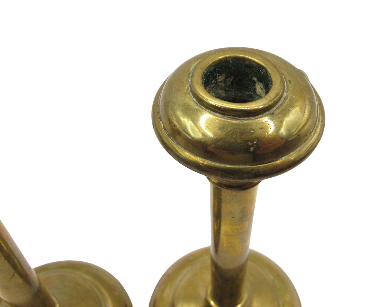 Vintage Brass Candlesticks Pair Simple Classical Short Candle Holders ...