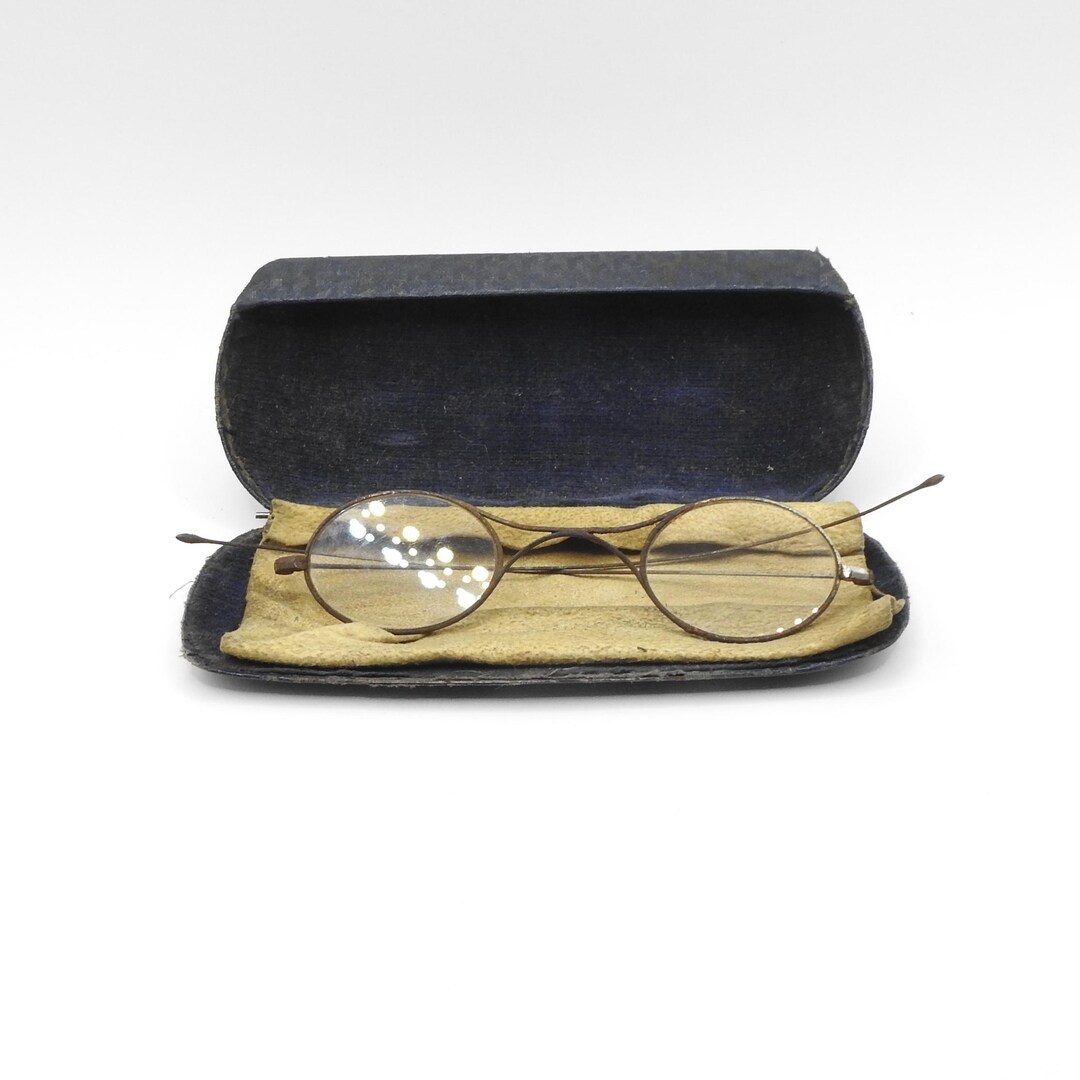 Antique Optical Glasses With Case 1910s 1920s Optometrist Collectible ...