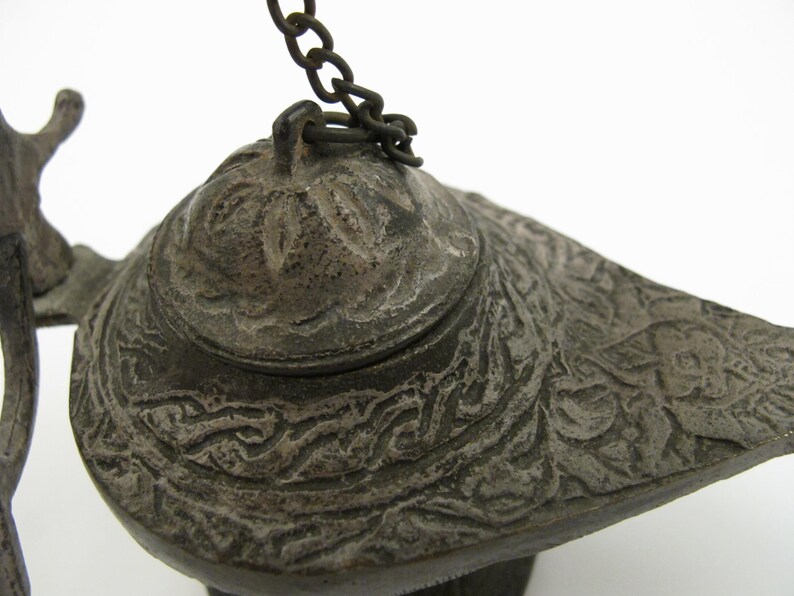 Antique Seljuk Oriental Islamic Oil Lamp Middle Ages Design Early 20th ...