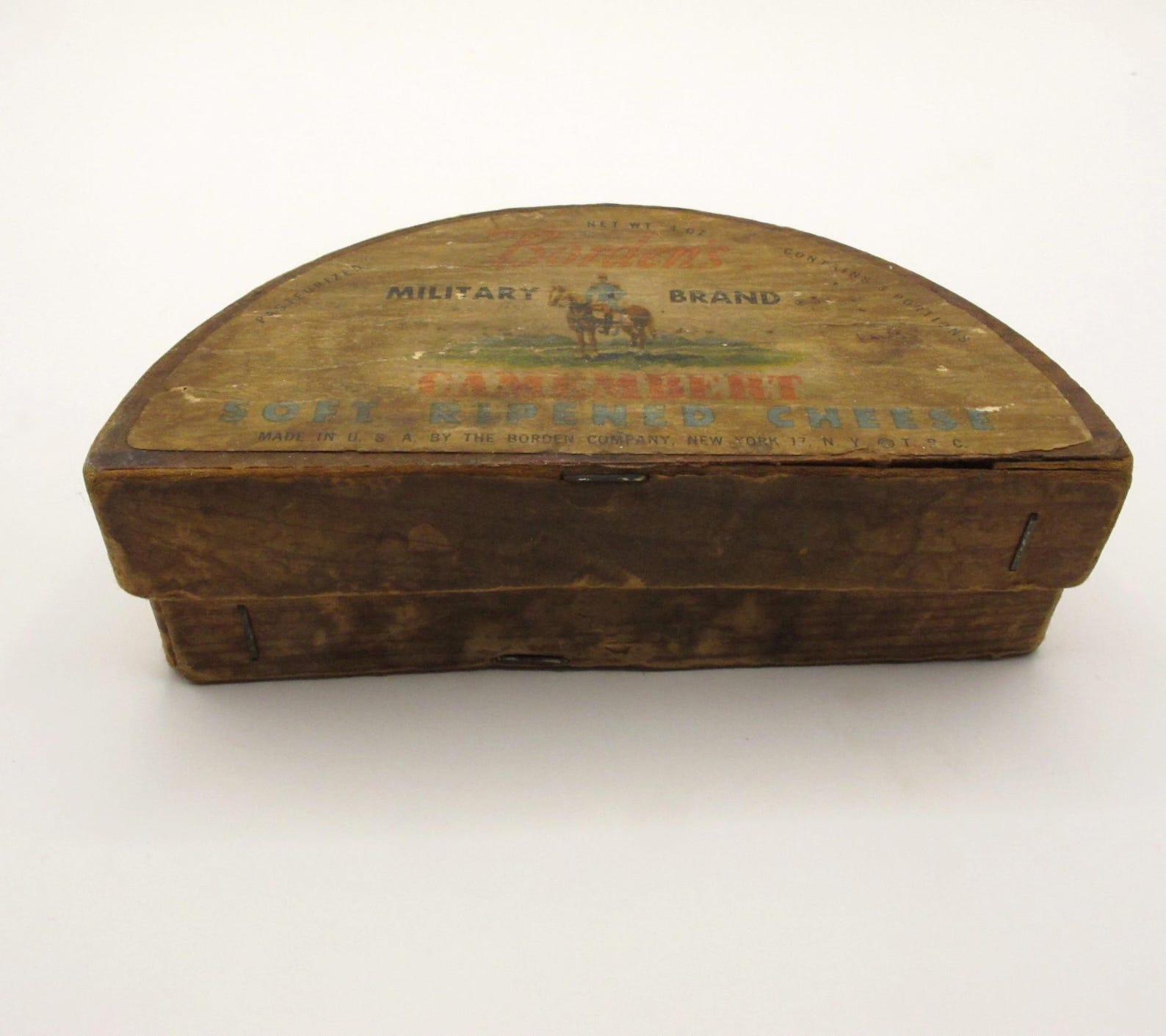 Borden's Military Brand Vintage USA Made Cartion and Wood Camembert ...