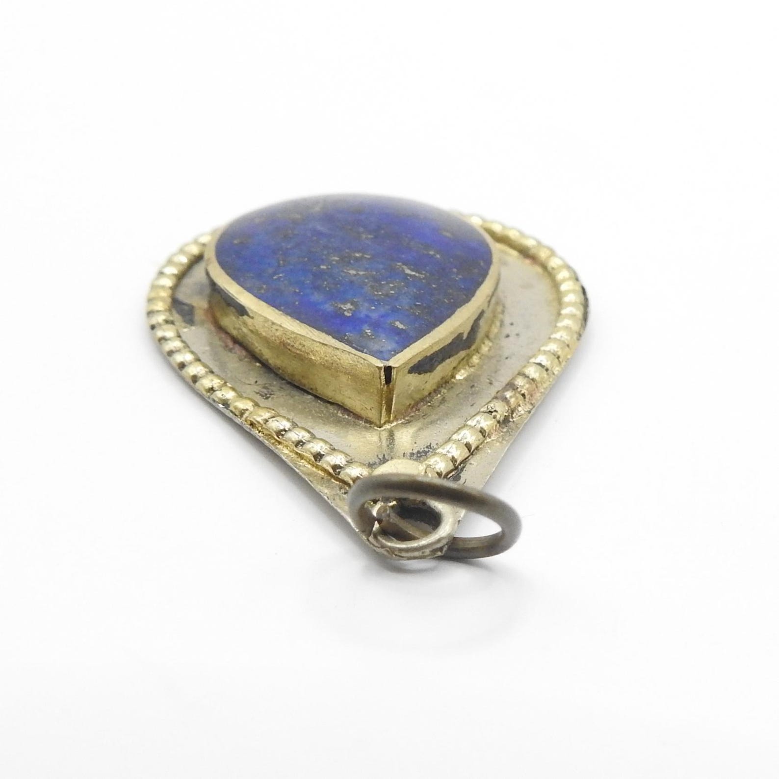 Natural Lapis Lazuli Teardrop Pendant for Restoration | Vintage 1970s ...