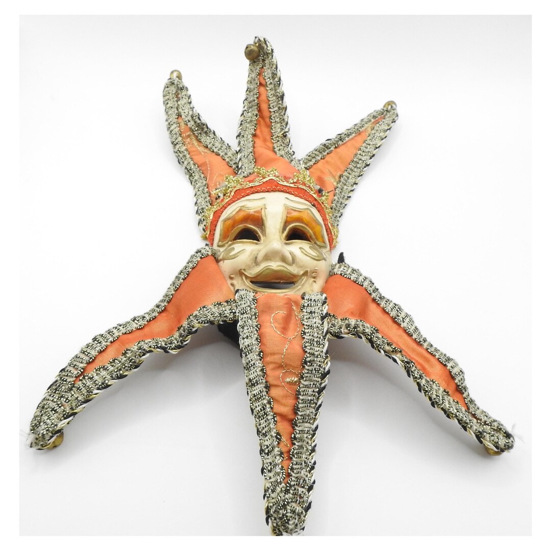 Vintage Italian Ceramic Jester Mask | 1980s Venetian Wall Hanging Art ...
