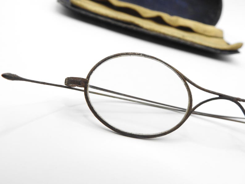 Antique Optical Glasses With Case 1910s 1920s Optometrist Collectible ...
