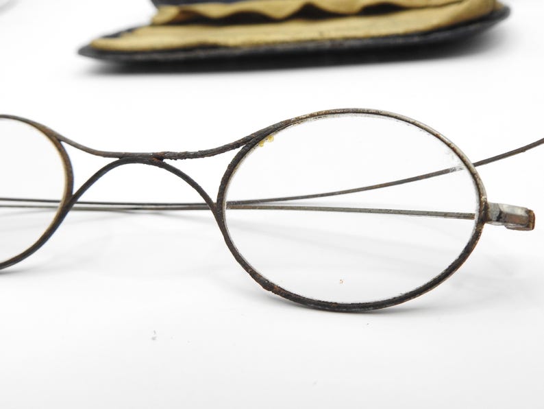 Antique Optical Glasses With Case 1910s 1920s Optometrist Collectible ...