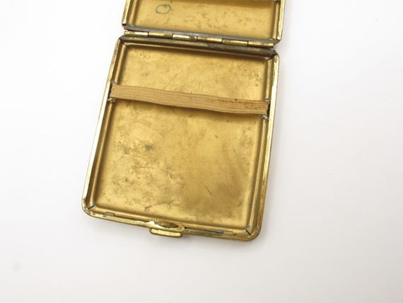 Rare German Leather Coated Cigarette Case Embossed Vi… - Gem