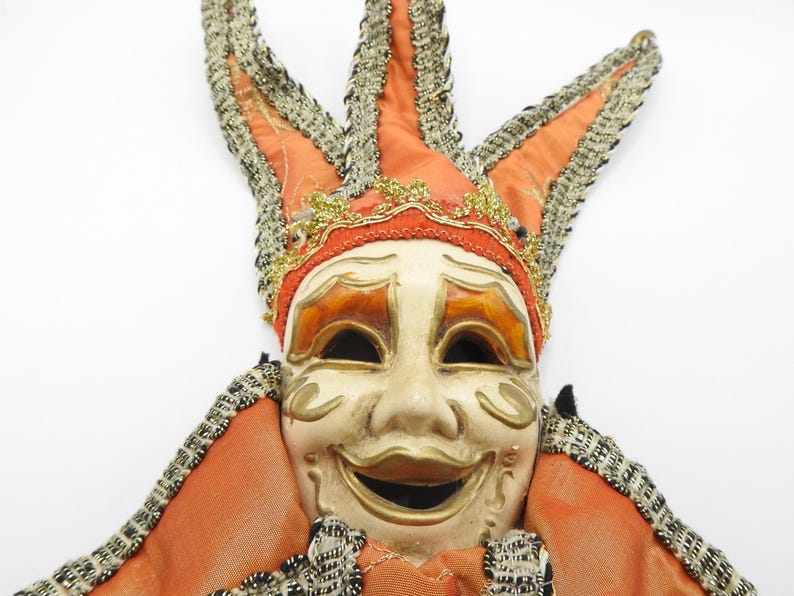 Vintage Italian Ceramic Jester Mask With Chimes - Wall Hanging Art - Etsy