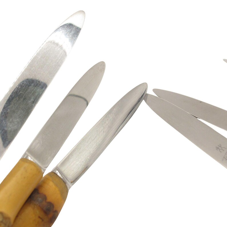 Vintage Henckels Friodur Solingen Knives | Set of 6 Bamboo Handle ...