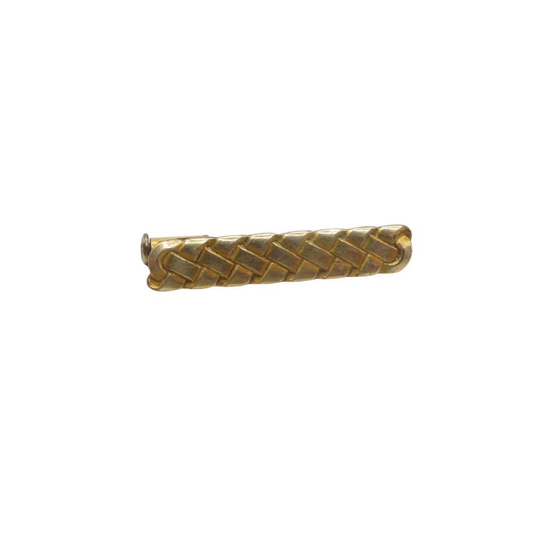 Antique Brass Trombone Clasp Brooch – Woven Motif C1900 Small Victorian ...