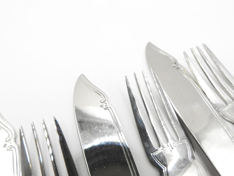 Vintage Firth Staybrite Cutlery Set: 1950s English Fish Knives and ...