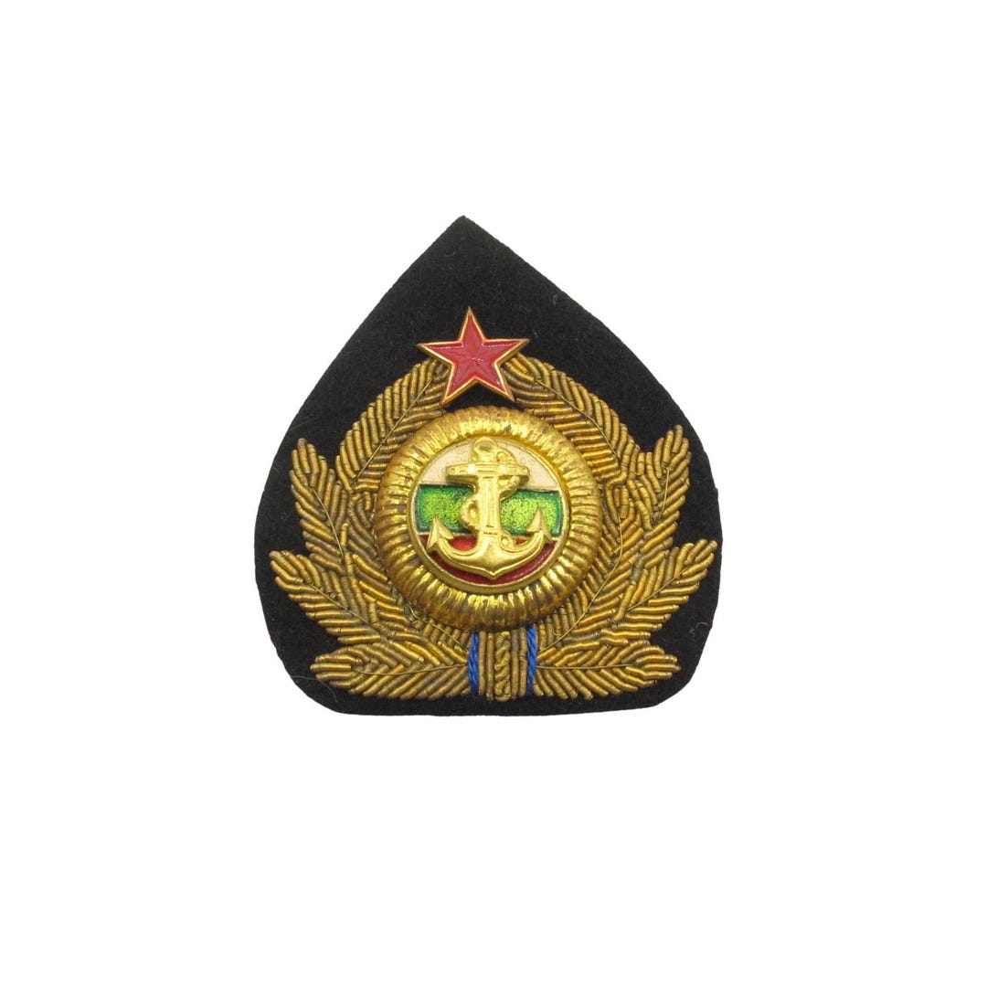 Vintage Bulgarian Navy Officer Cap Badge – Socialist Era Naval Insignia ...