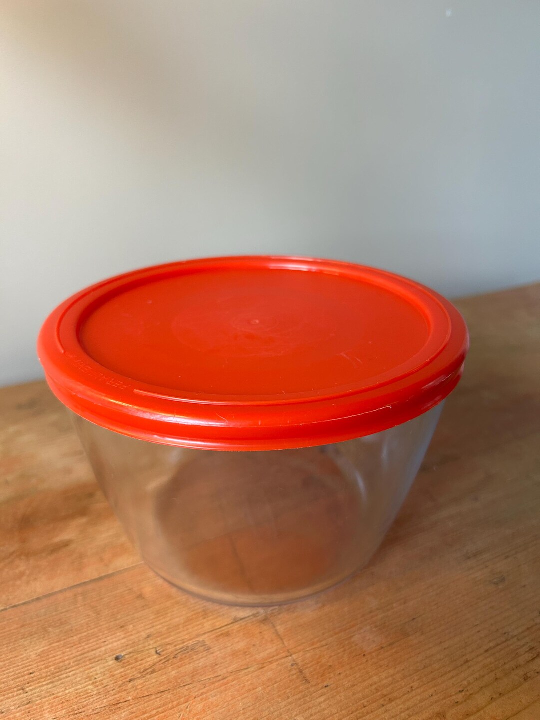 Vintage Pyrex Glass Bowl With Red Lid – 1.5L Approx. Storage Bowl - Etsy
