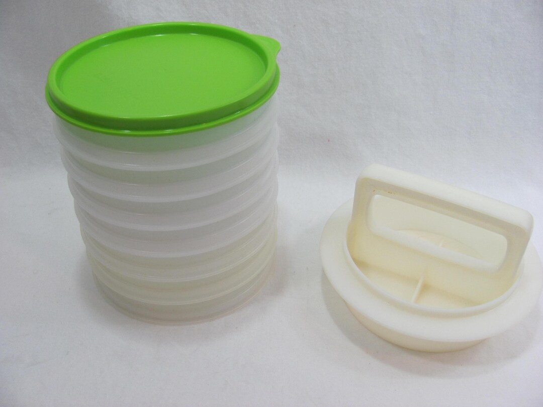 Vintage Tupperware Hamburger Patty Press Makers Mold 7 5" Keepers ...